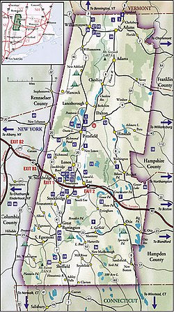 Berkshire County Map – The Pillow Store